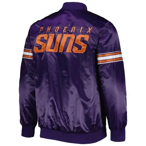 STARTER Phoenix Suns Pick & Roll Satin Full-snap Varsity Jacket
