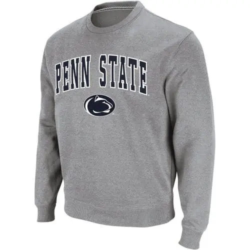 COLOSSEUM Penn State Nittany Lions Arch & Logo Crew Neck Sweatshirt - Heather Gray