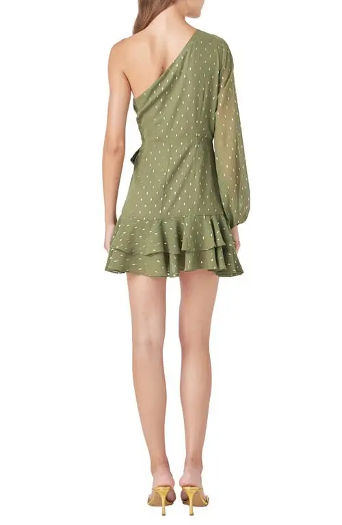 Endless Rose One-shoulder Chiffon Minidress