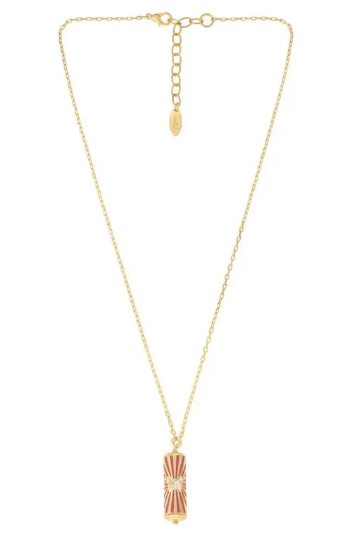 Ettika Butterfly Cylinder Pendant Necklace - Gold