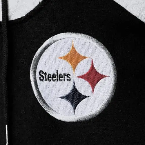 STARTER Pittsburgh Steelers Color Block Full-zip Hoodie - Black