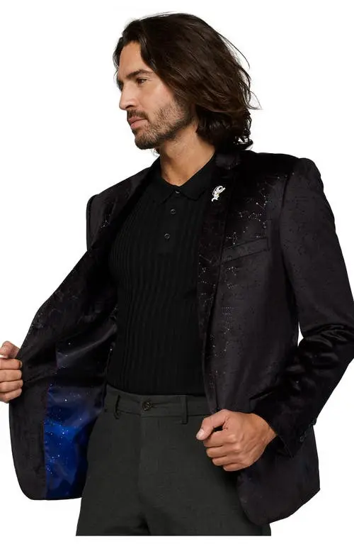 Opposuits Outer Space Velvet Sport Coat With Astronaut Pin