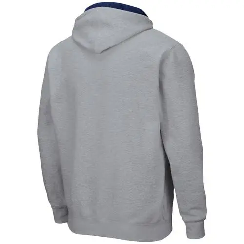 COLOSSEUM Heathered Gray Michigan Wolverines Arch & Logo 3.0 Full-zip Hoodie