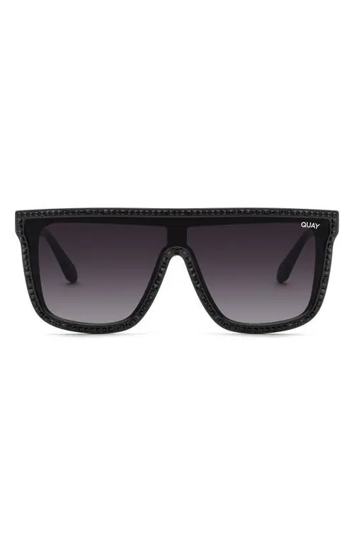 Quay Nightfall Bling Shield Sunglasses In Black/Smoke - 25  display picture 2