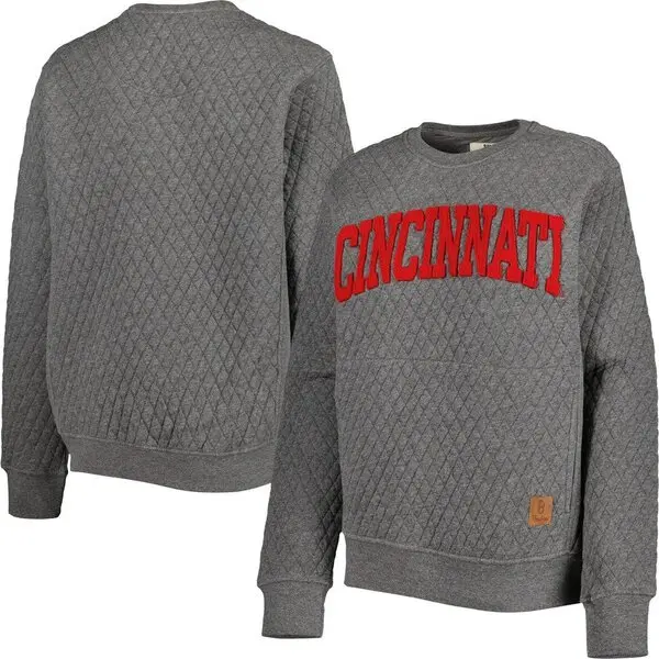 PRESSBOX Cincinnati Bearcats Moose Quilted Pullover Sweatshirt