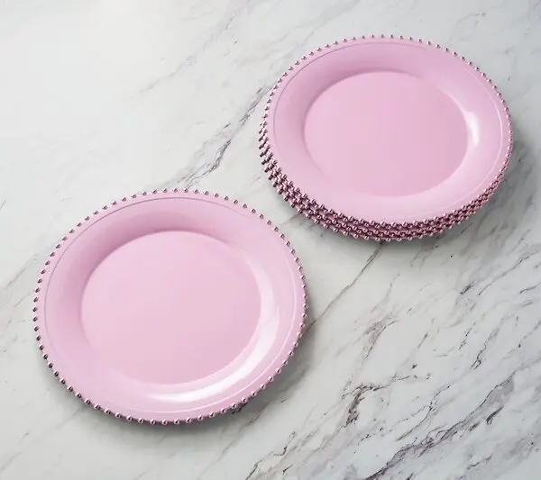 DESIGNING DINING Set Of 13" Beaded Edge Chargers .com