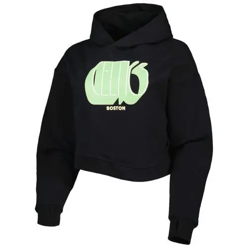 LUSSO Boston Celtics Layla World Tour Cropped Pullover Hoodie