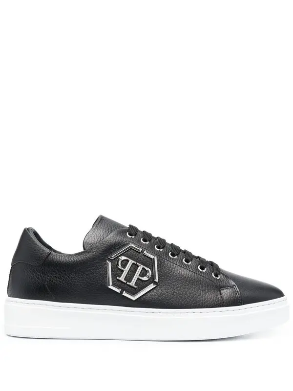 Philipp Plein Hexagon Logo Sneakers - Black