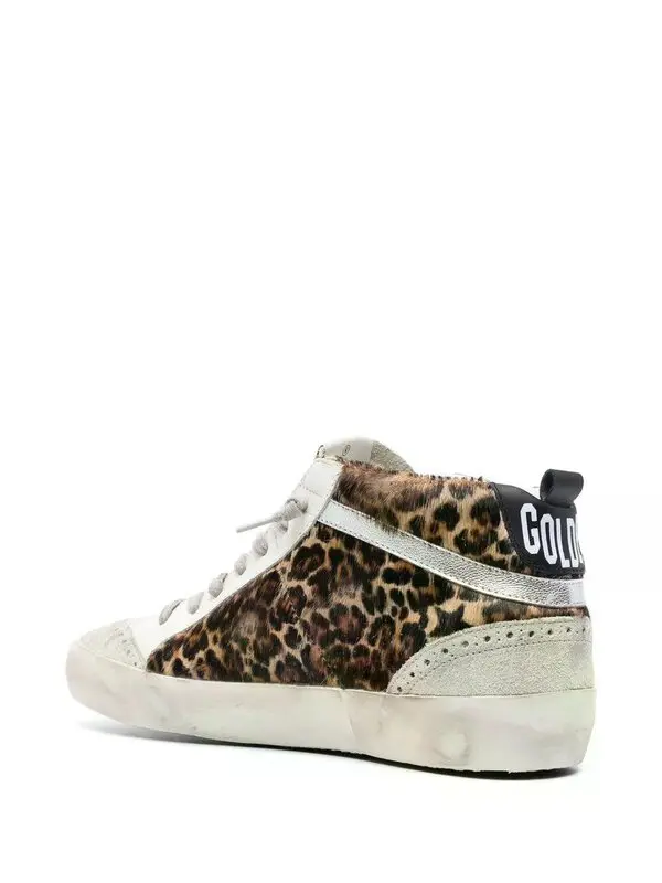 GOLDEN GOOSE Mid Star Leopard Print Sneakers