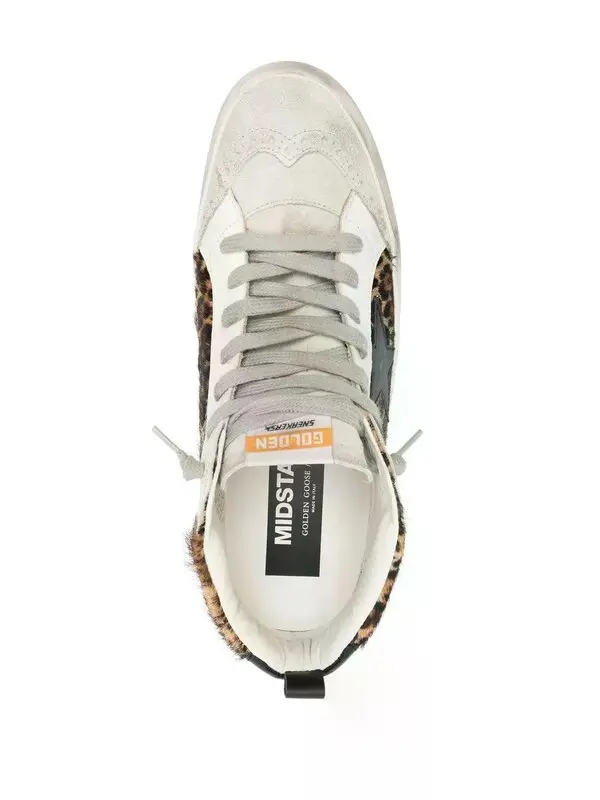 GOLDEN GOOSE Mid Star Leopard Print Sneakers