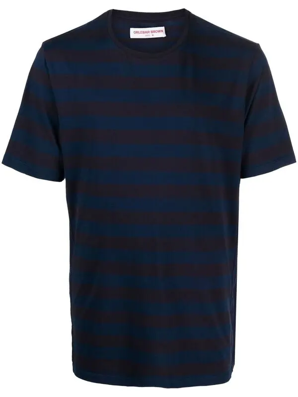 Orlebar Brown Nicolas Stripe-print Short-sleeve T-shirt - Blue