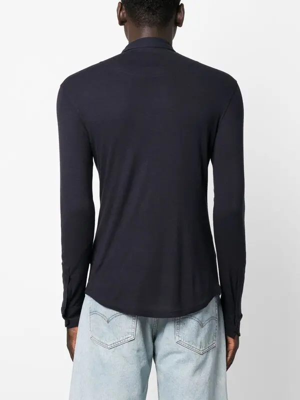 Orlebar Brown Button-front Long-sleeved Polo Shirt - Blue