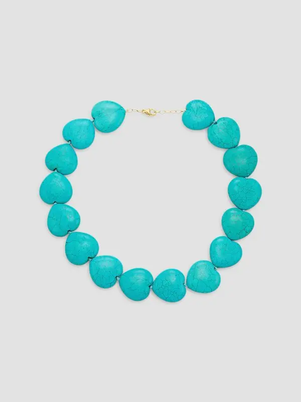 Jia Jia Jumbo Heart Necklace - Turquoise