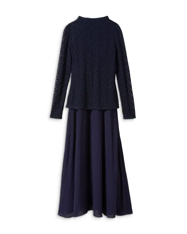 Whistles Mixed Media Drop Waist Dress