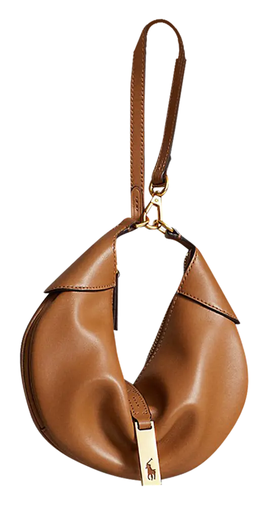 Ralph Lauren Polo Id Calfskin Mini Shoulder Bag - Tan
