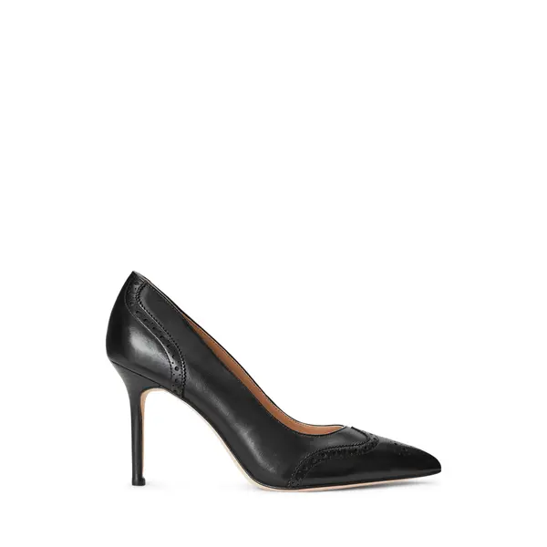 Ralph Lauren Lynden Burnished Leather Pump