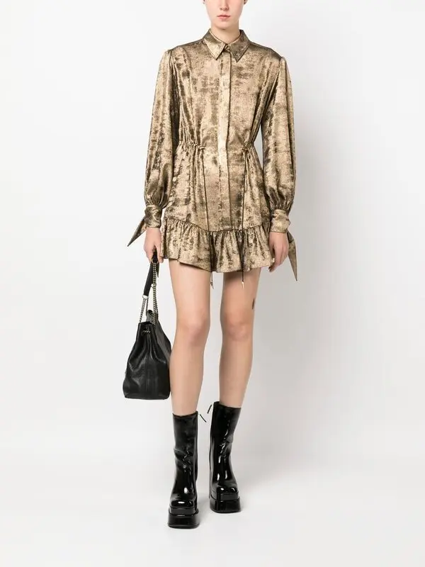 Roberto Cavalli Metallic-effect Shirt Dress