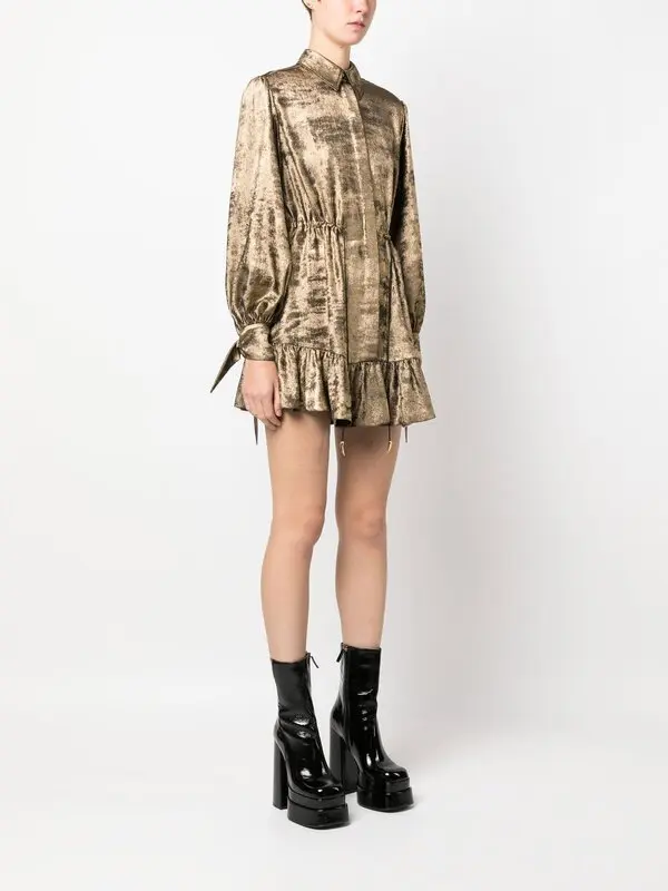 Roberto Cavalli Metallic-effect Shirt Dress