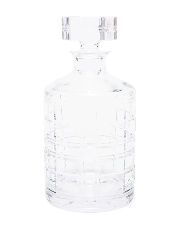 Ralph Lauren Hudson Plaid Glass Decanter