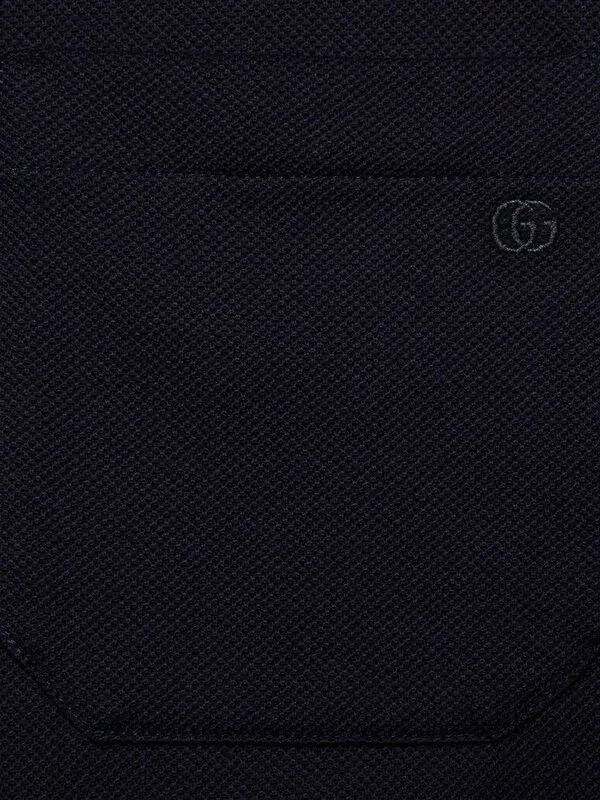 Gucci Web Stripe-collar Piqué Polo Shirt