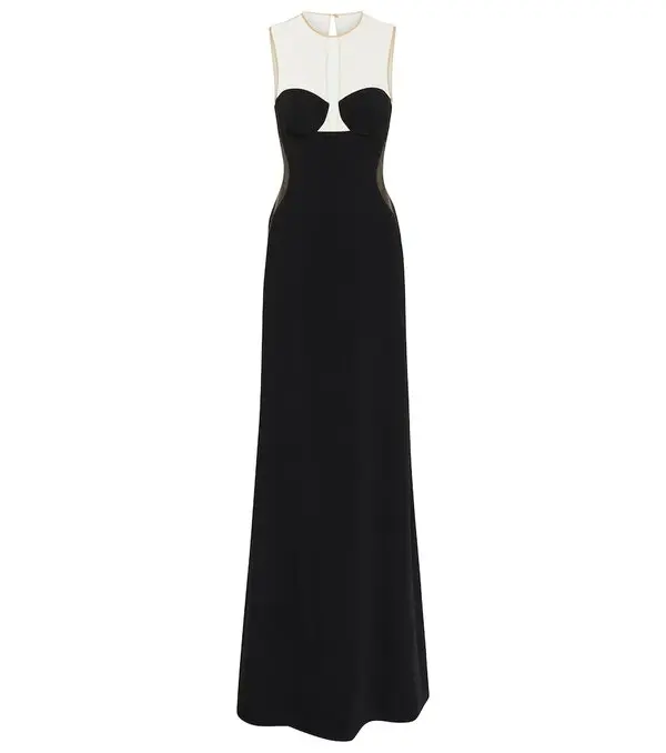 Stella McCartney Mesh-paneled Gown