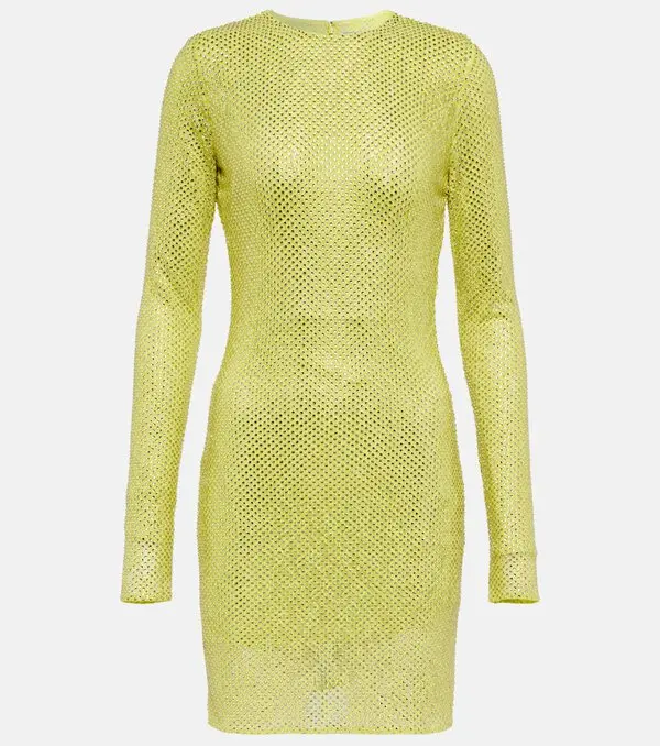 Stella McCartney Crystal-embellished Mini Dress - Green