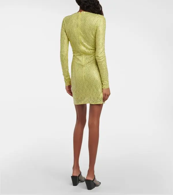 Stella McCartney Crystal-embellished Mini Dress - Green