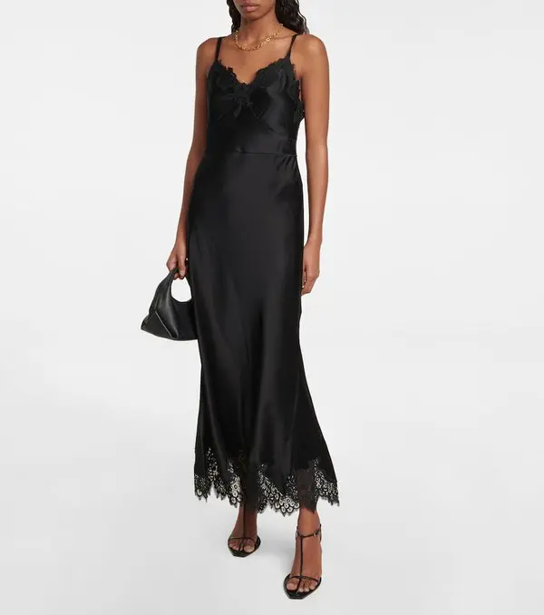 knee length dresses for ladies ISABELLA SATIN MAXI DRESS – AKIRA