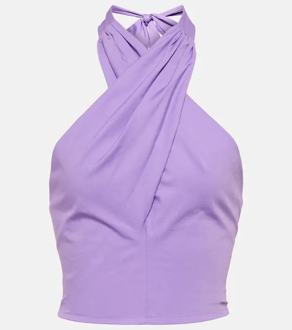 Staud Kai Cropped Halter-neck Top