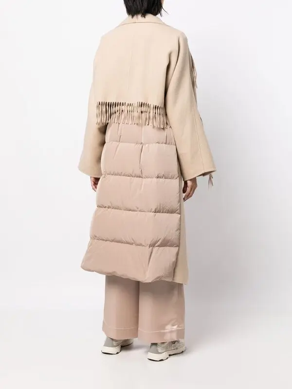 Goen.j Double-faced Fringed Coat - Brown
