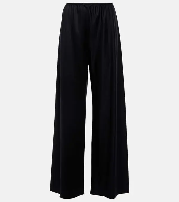 THE ROW Gala Wide-leg Virgin Wool Trousers - Black