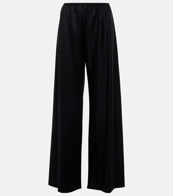 THE ROW Gala Virgin Wool Wide-leg Pants - Black