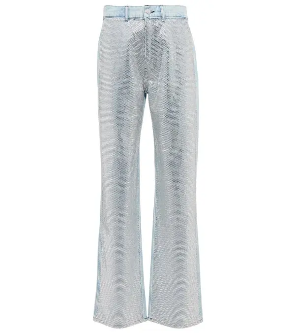 FRAME Le Jane Embellished High-rise Jeans