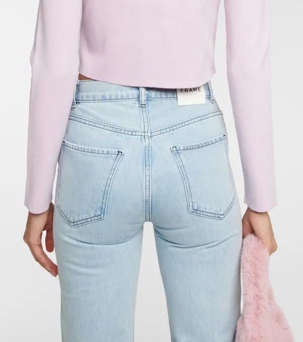 FRAME Le Jane Embellished High-rise Jeans
