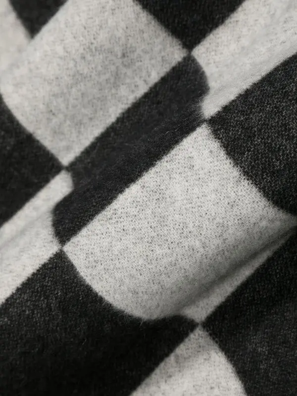 Amiri Checkerboard-pattern Knit Scarf