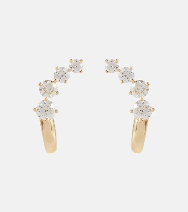 Melissa Kaye Aria Dagger Huggie Earrings