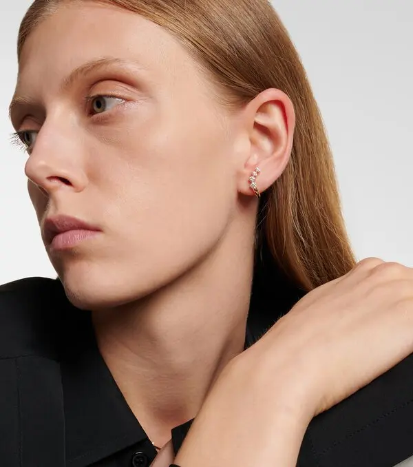 Melissa Kaye Aria Dagger Huggie Earrings