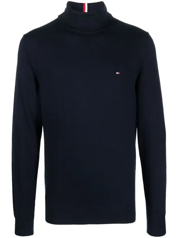 Tommy Hilfiger Logo-embroidered Turtleneck Jumper