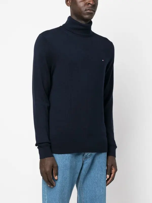 Tommy Hilfiger Logo-embroidered Turtleneck Jumper