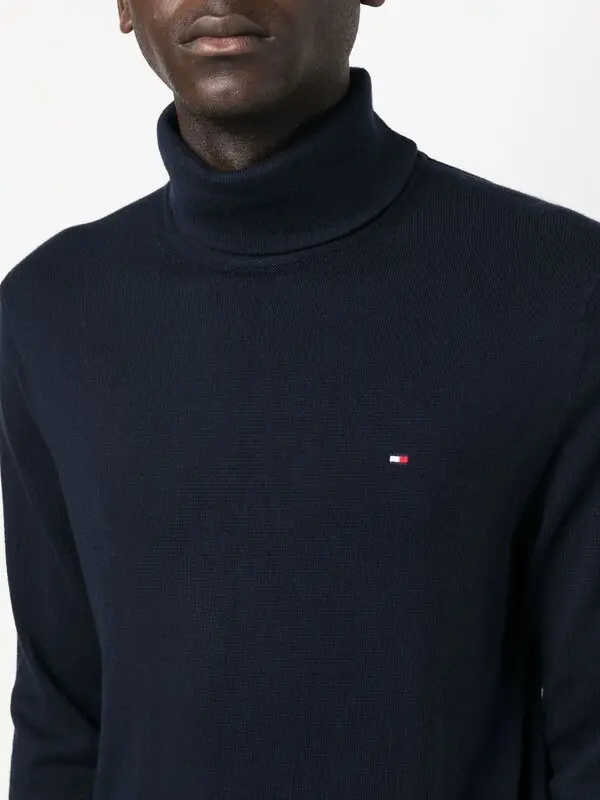 Tommy Hilfiger Logo-embroidered Turtleneck Jumper