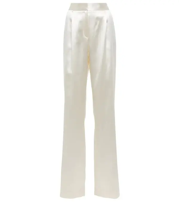DANIELLE FRANKEL Miriam Wool-silk Trousers