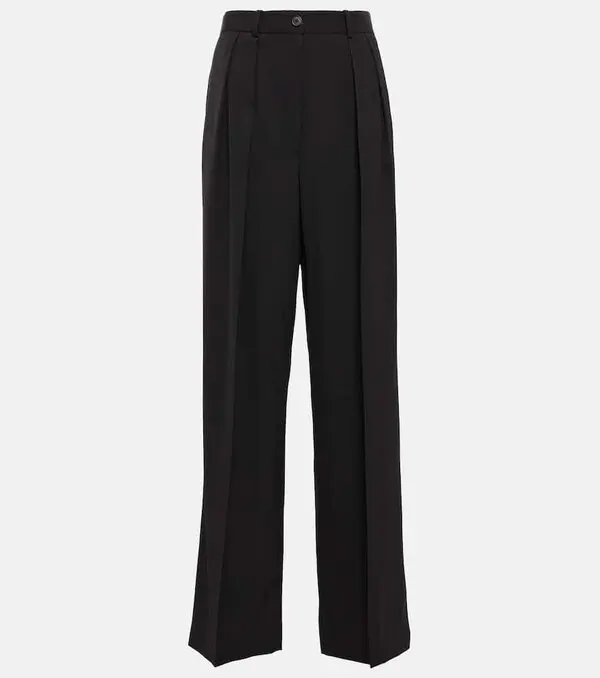 THE ROW Igor High-rise Wide-leg Pants - Black