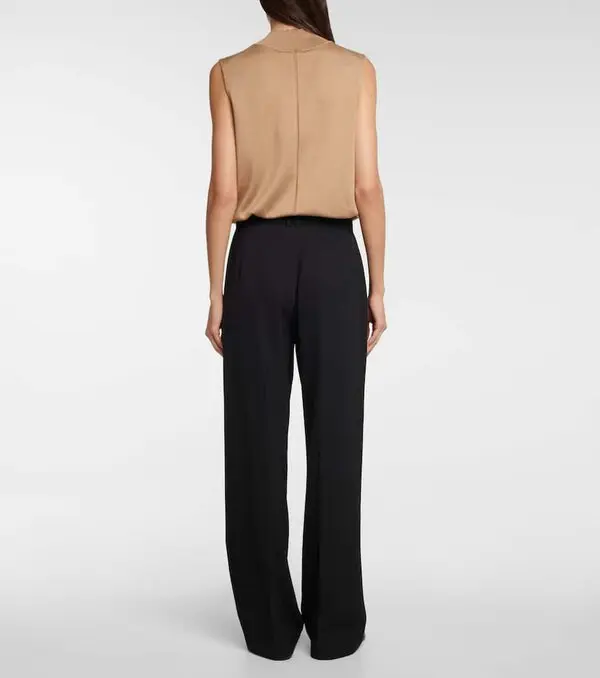 THE ROW Igor High-rise Wide-leg Pants - Black