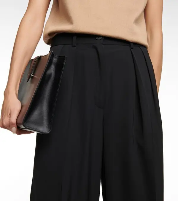 THE ROW Igor High-rise Wide-leg Pants - Black