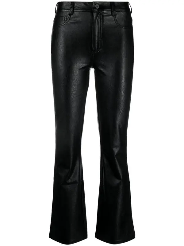 Paige Flared Faux-leather Trousers