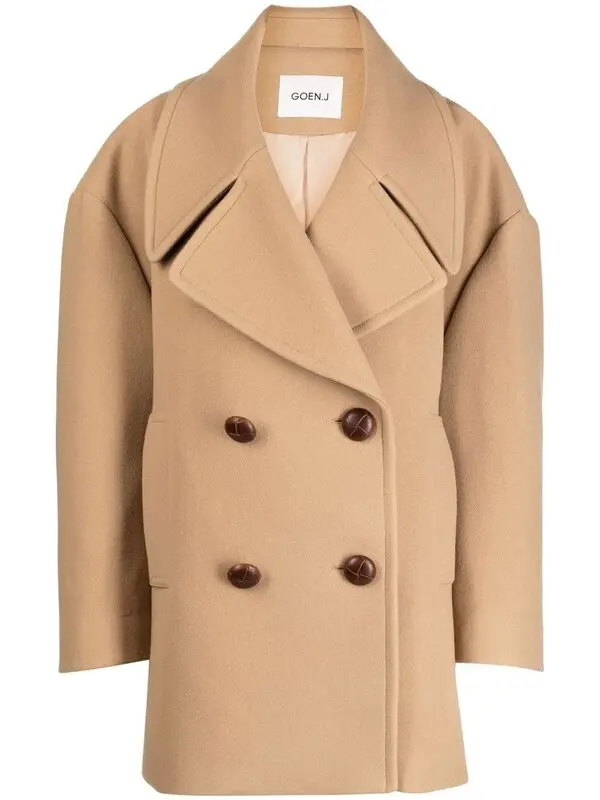 Goen.j Oversized Double-breasted Pea Coat