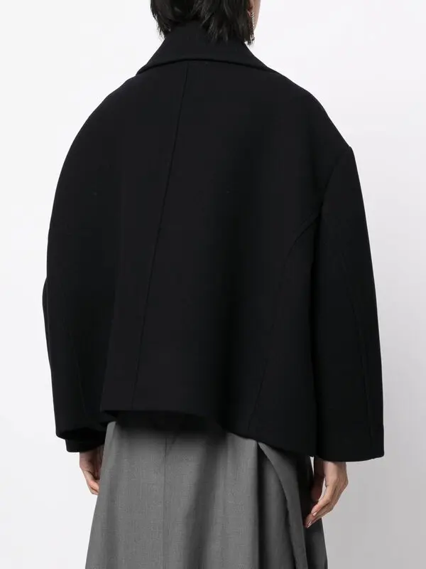 Goen.j Double-breasted Cropped Jacket - Black