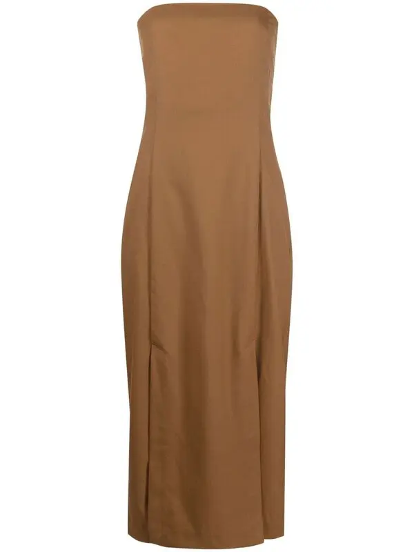 ST. AGNI Strapless Midi Dress