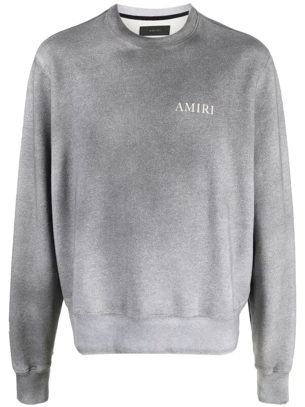 Amiri Faded-effect Logo-print Sweatshirt