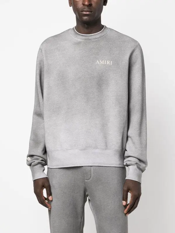Amiri Faded-effect Logo-print Sweatshirt